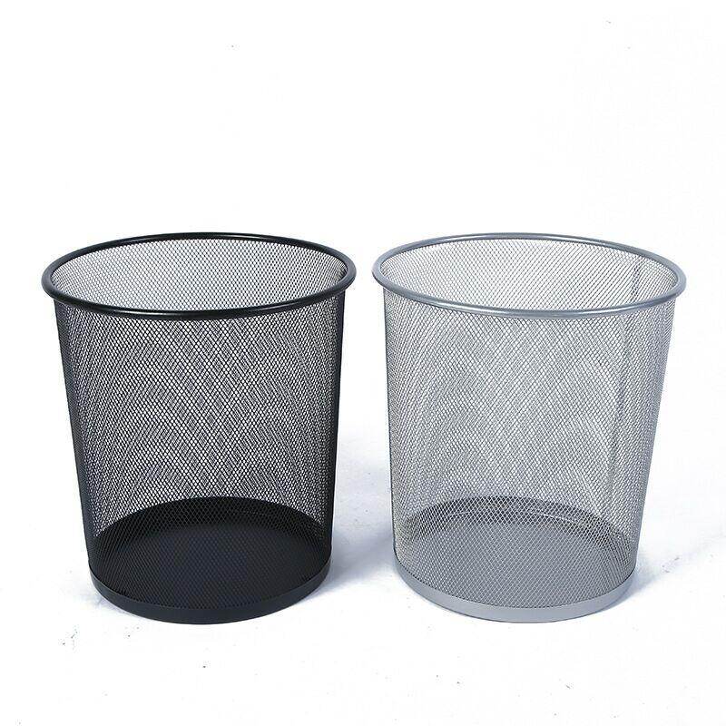 OKURA Metal Wire Mesh Waste Rubbish Bin (27 x 27 x 68cm [Diameter]) M ...