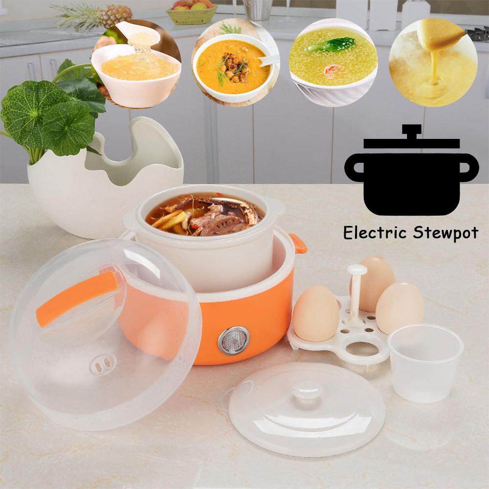 Portable Mini Electric Stewpot with Egg Rack Ceramic liner [0.7L] | New ...