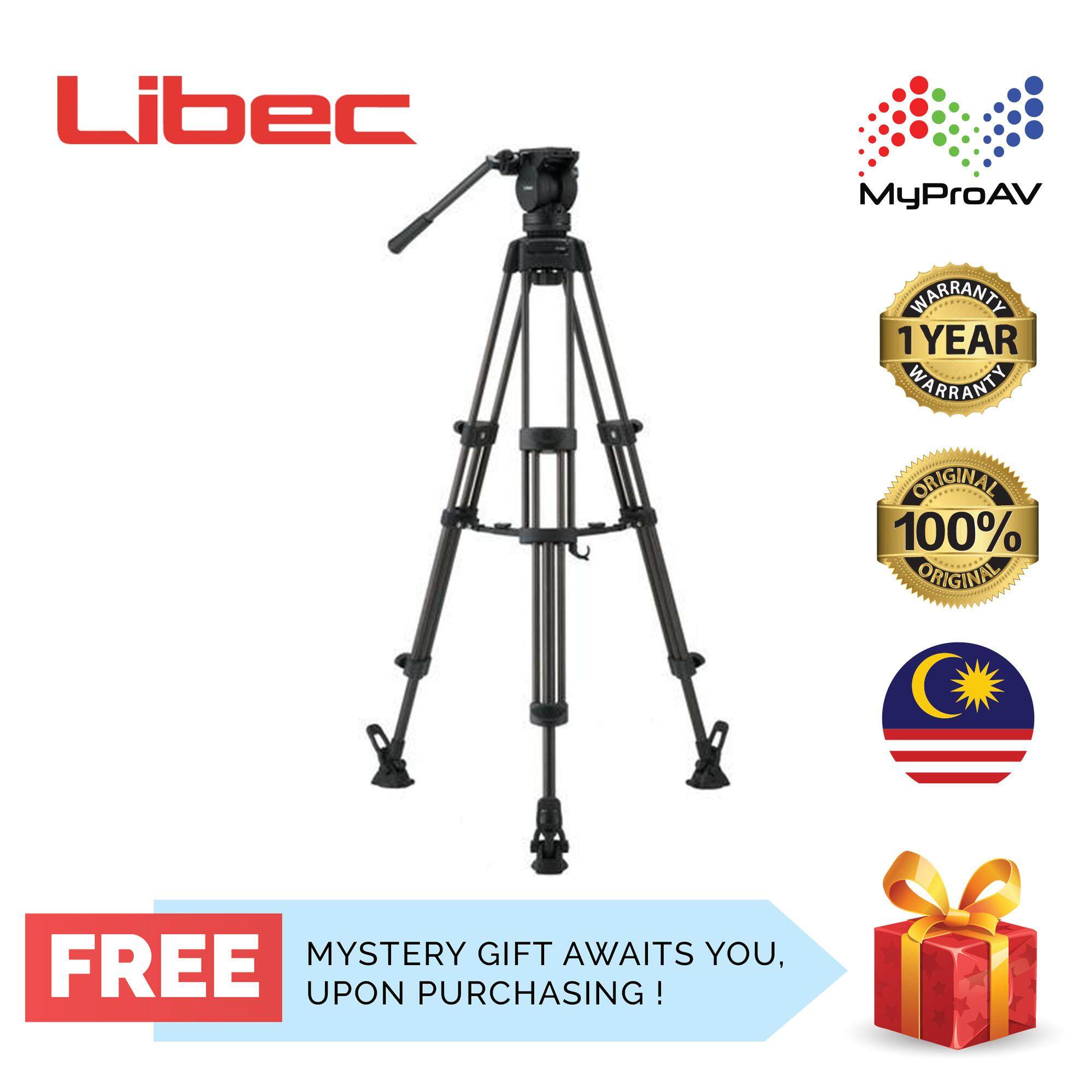 Libec Lx7 M Tripod With Pan And Tilt Fluid Head And Mid Level Spreader
