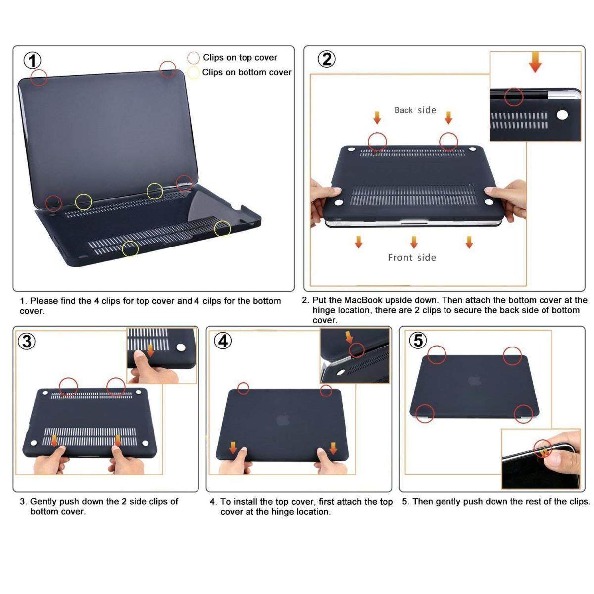 (FREE KEYBOARD GUARD & SCREEN PROTECTOR) Macbook Pro 2012 to 2015 13.3 ...