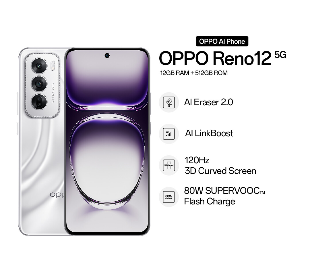 [New Arrival] OPPO Reno12 AI Smartphone | 12GB RAM + 512GB ROM | AI ...