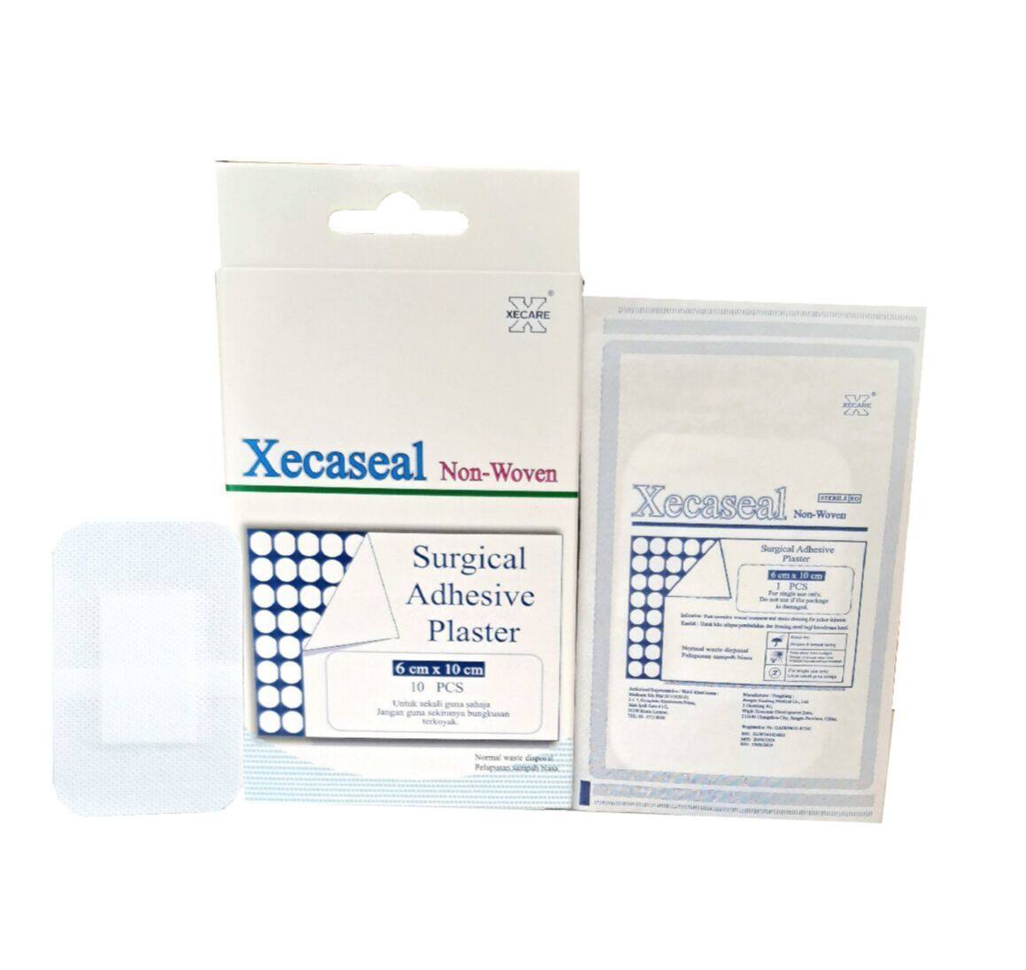 Xecaseal Surgical Adhesive Plaster Non-woven 6cm x 10cm 10's