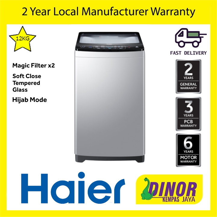 Haier 12kg Fully Auto Washing Machine HWM120-M826 Mesin Basuh Washer ...
