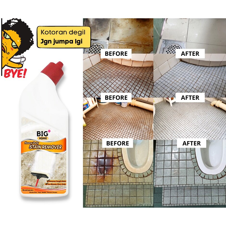 BIG+ Heavy Duty Stain Remover (500ml) Toilet Floor Cleaner Liquid ...