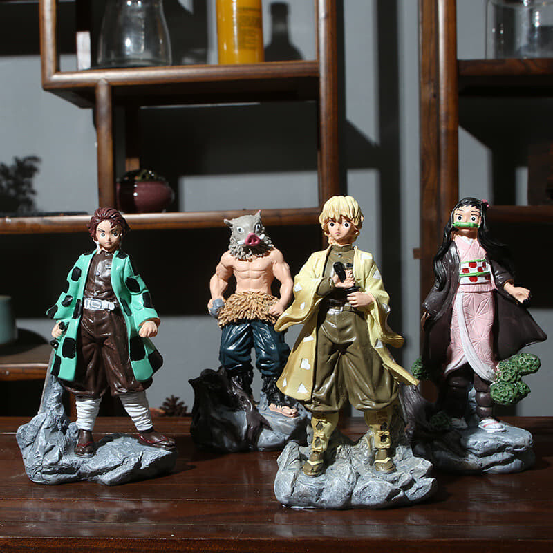 [Set of 4] Demon Slayer: Kimetsu no Yaiba Action Figures 鬼灭之刃