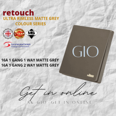 [SIRIM] MATTE GREY Series reTouch Ultra Rimless Switch