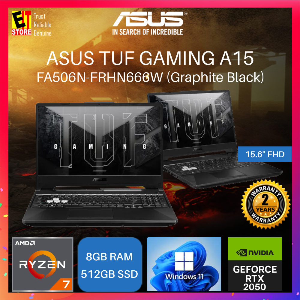 ASUS Laptop TUF Gaming A15 FA506N-FRHN666W (RYZEN 7-7435HS/8GB OR 16GB ...