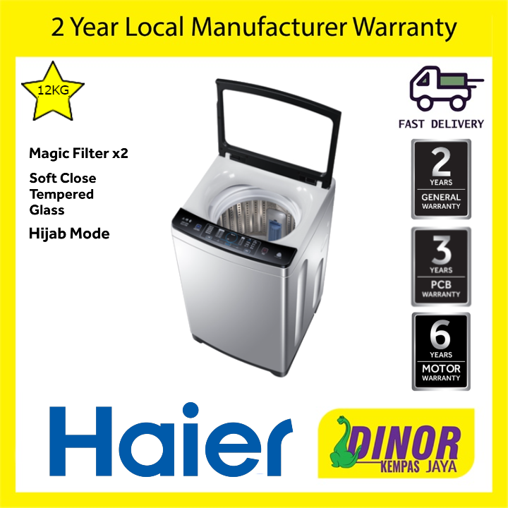Haier 12kg Fully Auto Washing Machine HWM120-M826 Mesin Basuh Washer ...