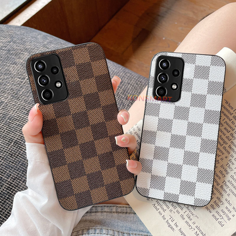 Luxury Checkerboard Pattern Phone Case for Samsung Galaxy A13 A33 A53 ...