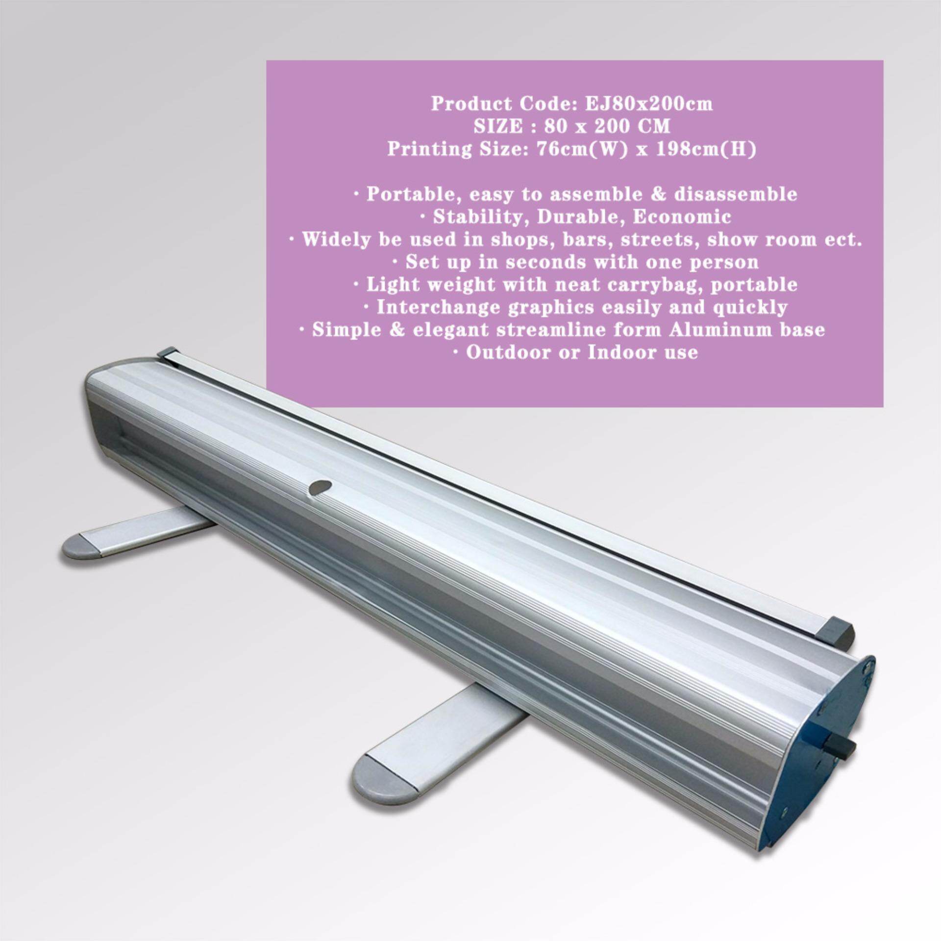 Roll Up Banner Screen Poster Bunting Promotional Stand 80x200cm