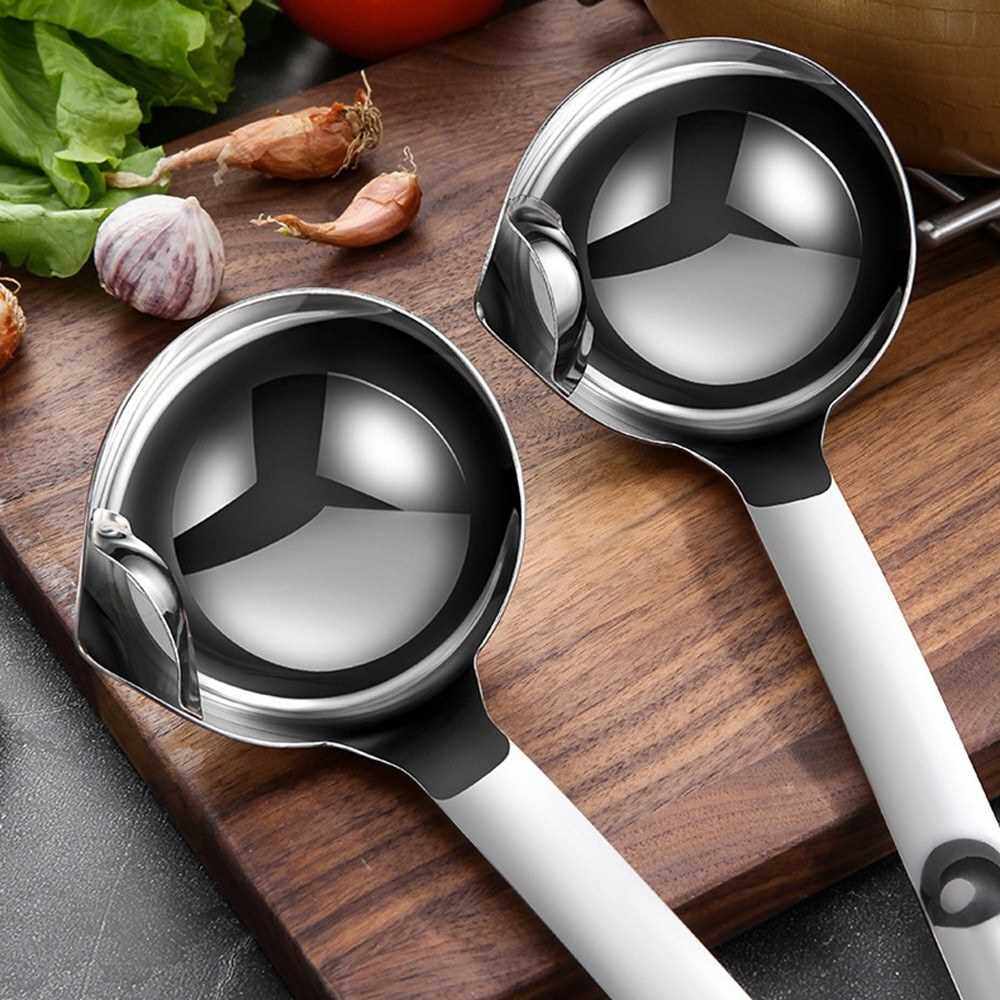 Soup Ladle Oil Fat Separator Stainless Steel Oil Filter Ladle Fat ...
