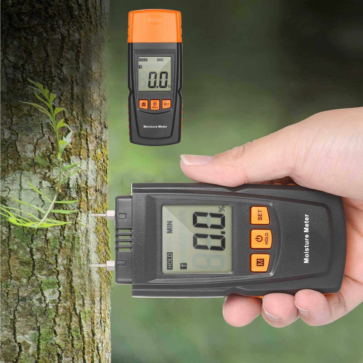 Digital Wood Moisture Meter Firewood Water Content Analyzer Humidity ...