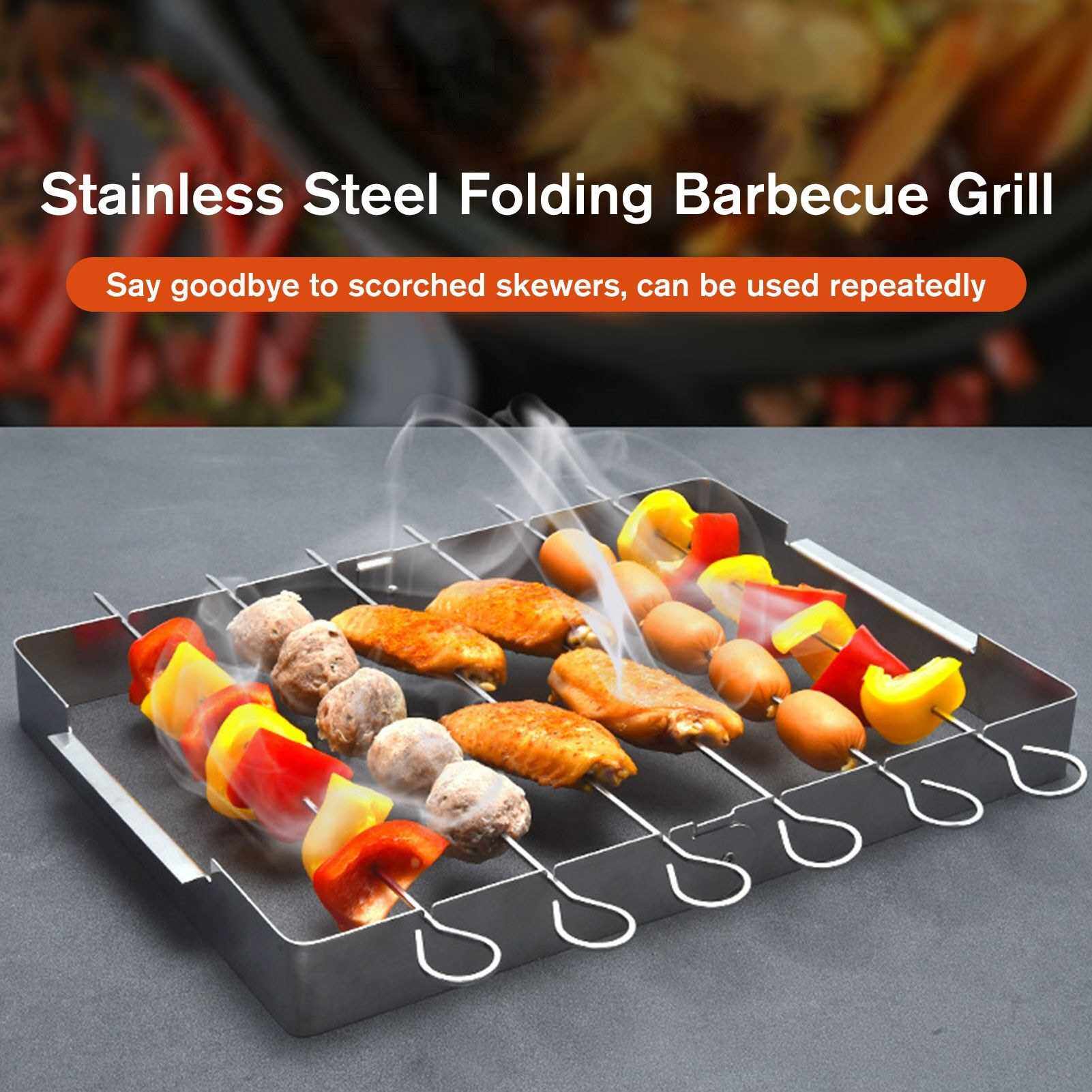 BEST SELLER Mini Camping Grill Stainless Steel Charcoal Grill BBQ ...