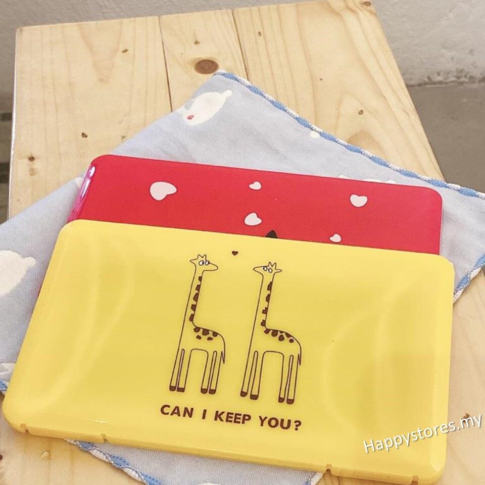 Yellow Mask Storage Box Mask Keeper Foldable Mask Storage Face Masks ...