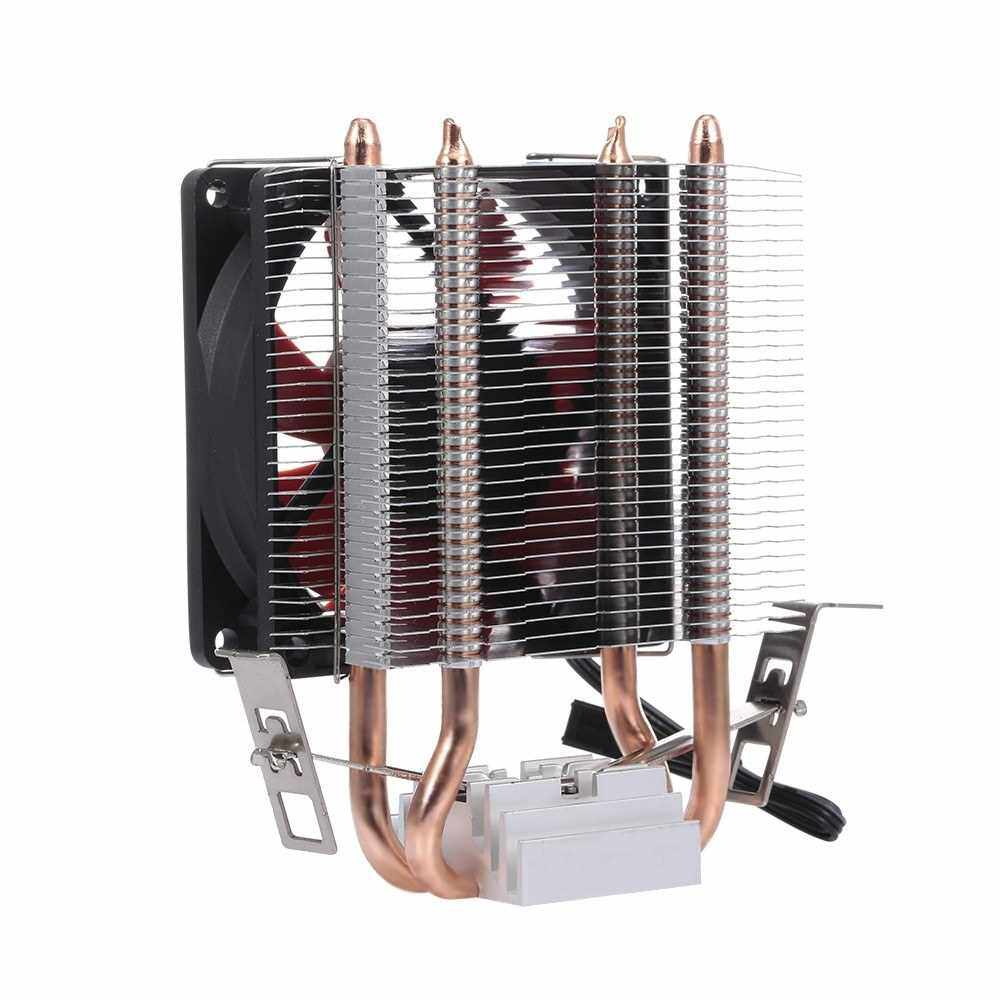 Hydraulic CPU Cooler Heatpipe Fans Quiet Dual Tube Heatsink Radiator ...