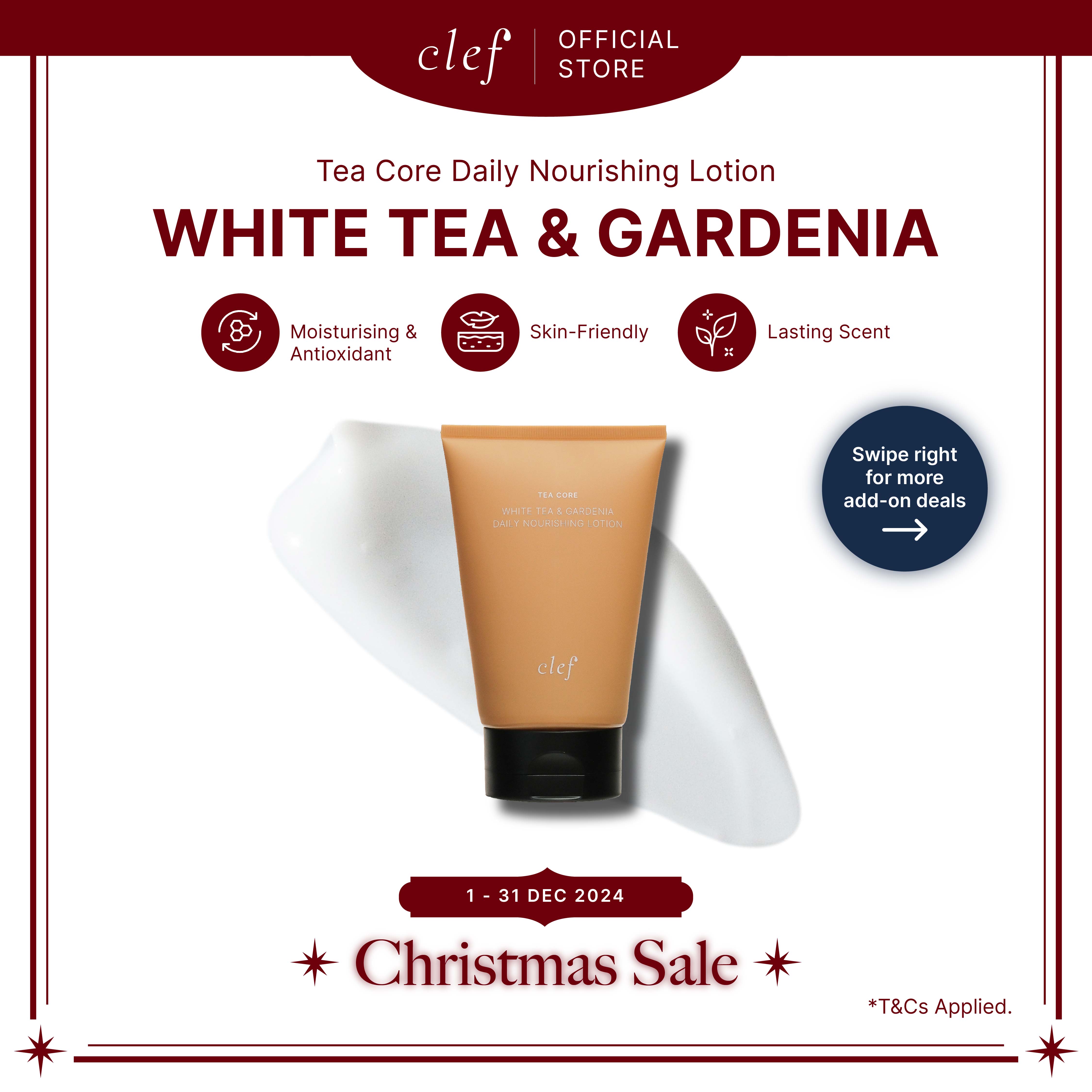 CLEF Tea Core Series | White Tea & Gardenia | Gentle Bath Gel & Daily ...