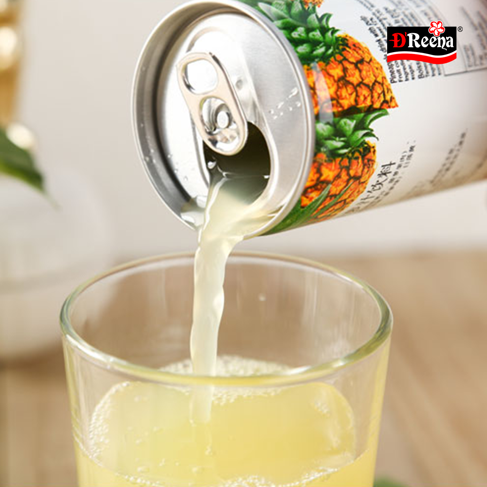 D'Reena Pineapple Juice 240ml DReena Fruit Drink with 100% Real Fruit ...