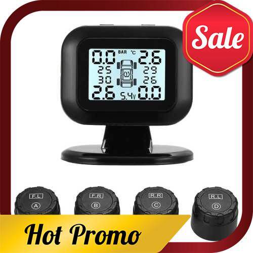 TPMS Tire Pressure Monitoring System Wireless Real-time LCD Display 4 ...