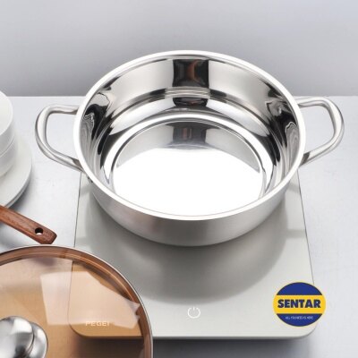 100% Ready Stock Stainless Steel Single Hot Pot Steamboat With ...