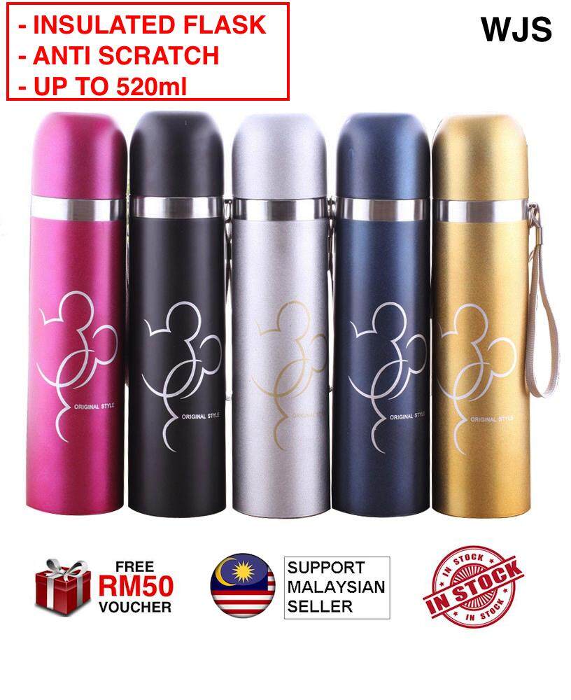 (ANTI SCRATCH ANTI RUST) WJS Insulated Tumbler Insulated Flask 520ml M ...