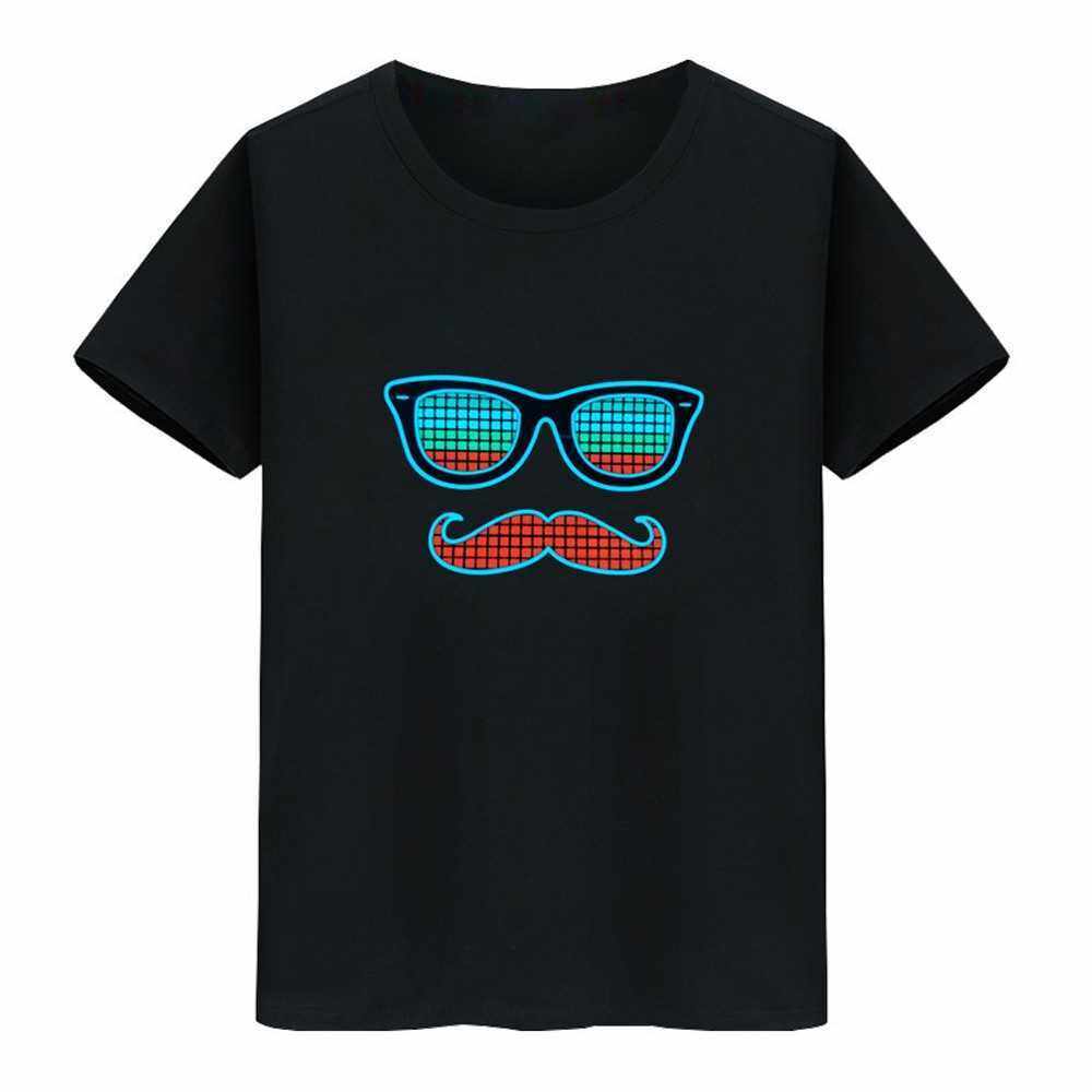 LED T-shirt Voice-activated Flash for Man and Woman Party Rock Disco ...