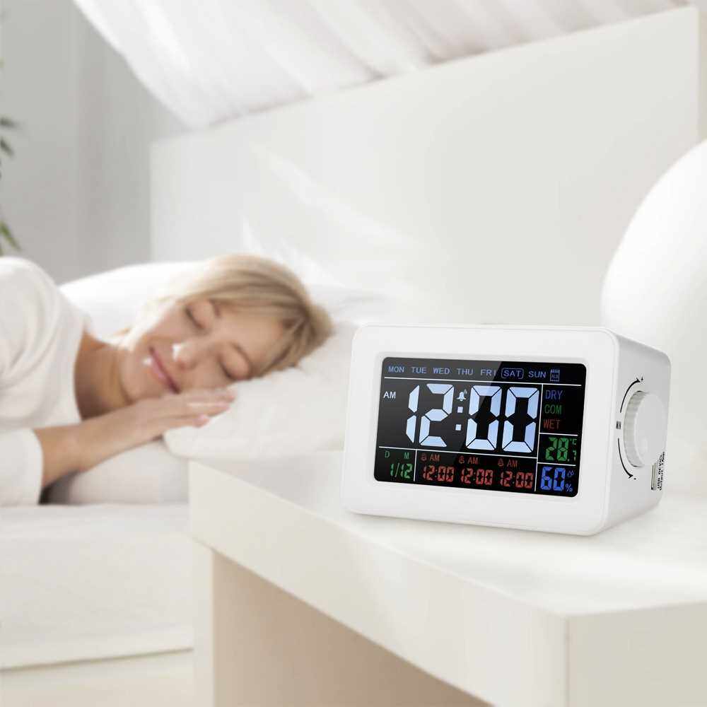 LCD Digital Thermometer Hygrometer Clock ?/? Temperature Humidity Meter ...