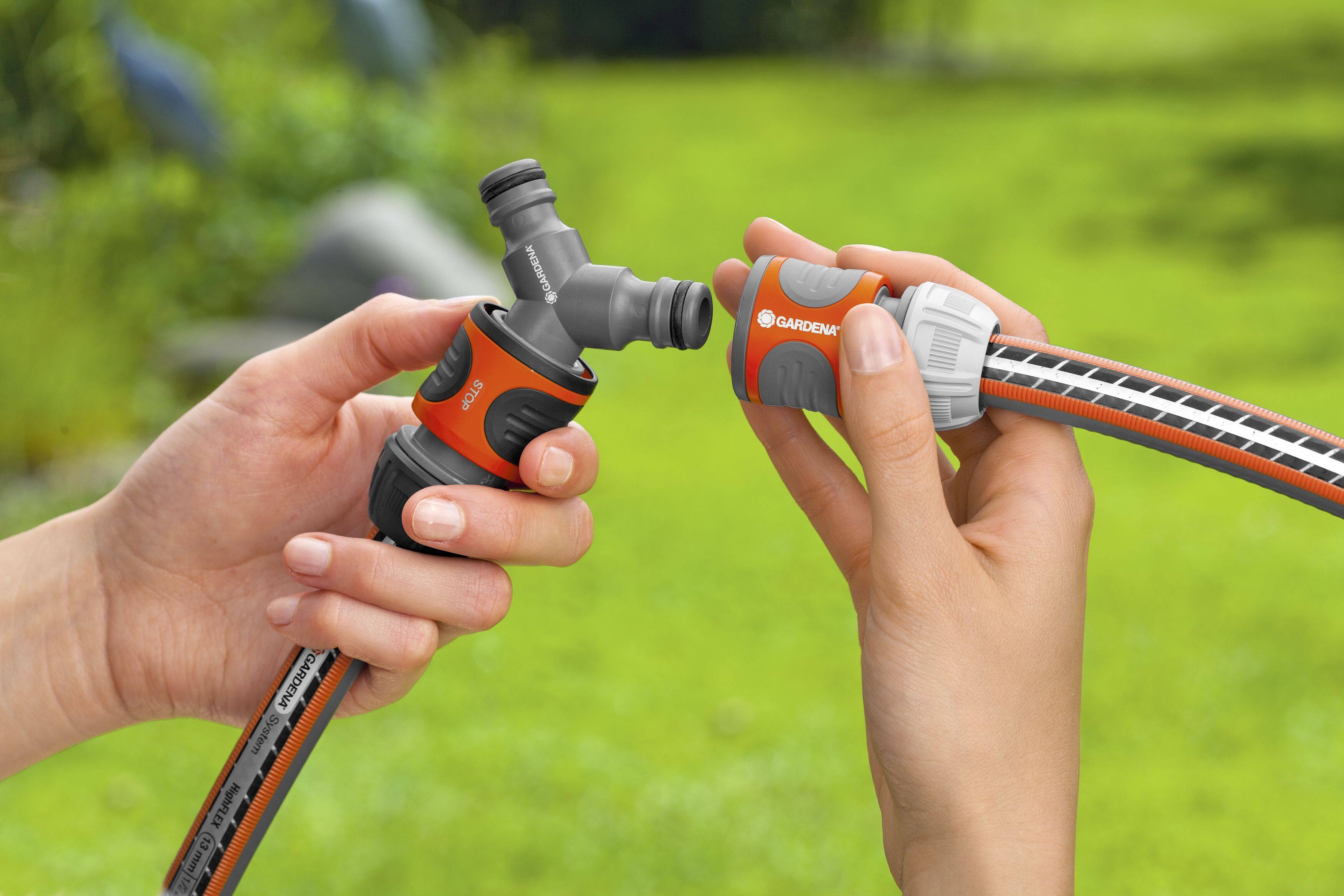 GARDENA 3-way Y-Coupling Grey | PGMall