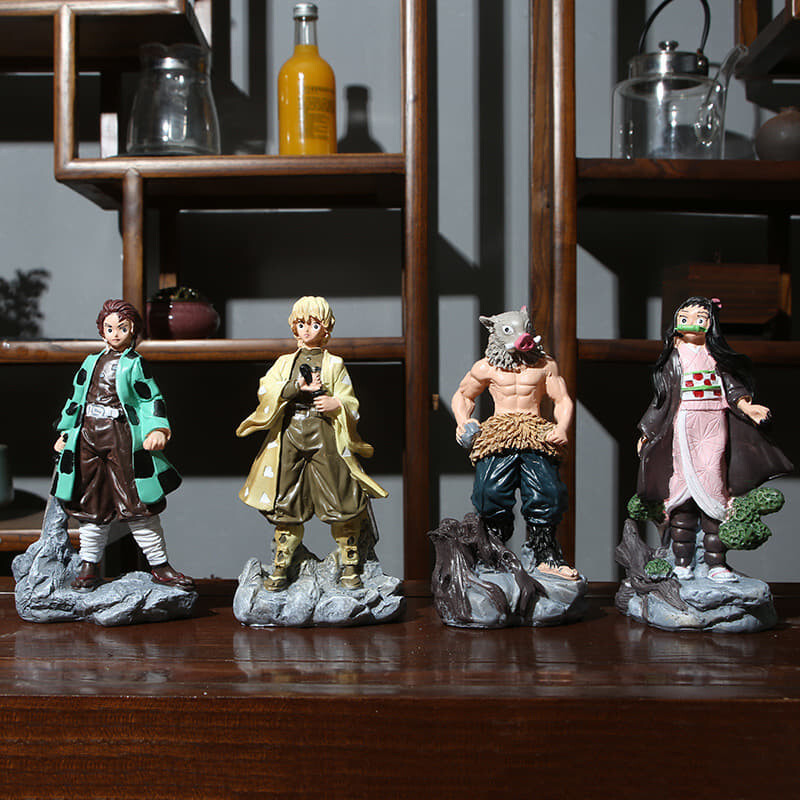 [Set of 4] Demon Slayer: Kimetsu no Yaiba Action Figures 鬼灭之刃