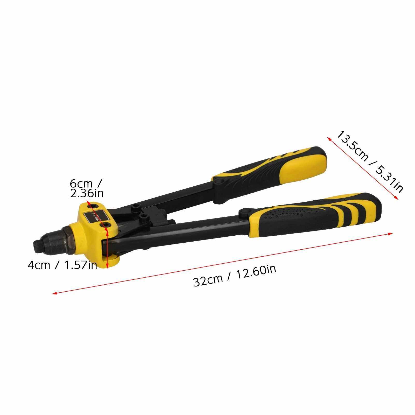 BEST SELLER ZHCY 13-inch Hand Riveter 2 in 1 Heavy Duty Riveting Gun ...