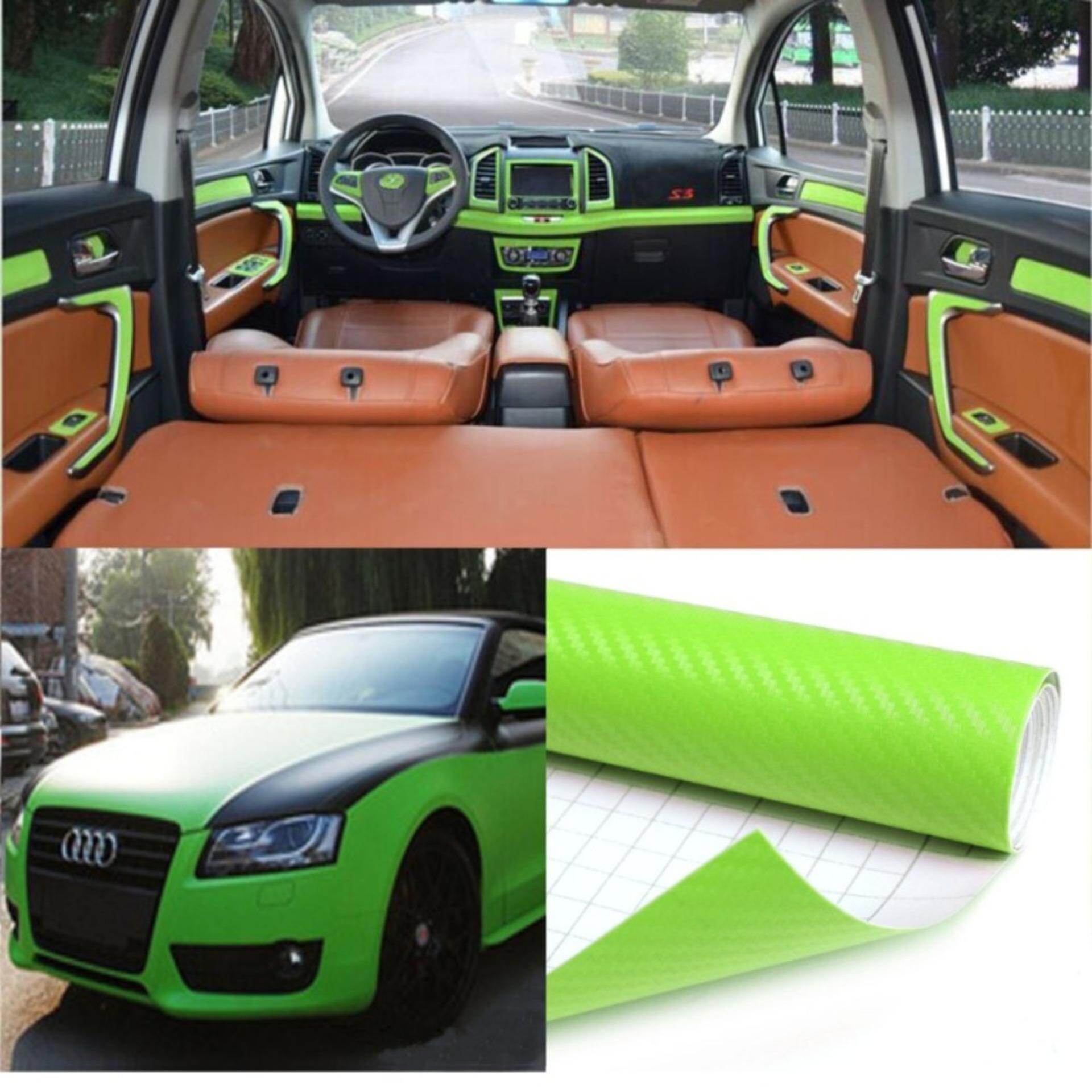60 200cm DIY 3D Carbon Fiber Vinyl Car Truck Wrap Sheet Film Sticker