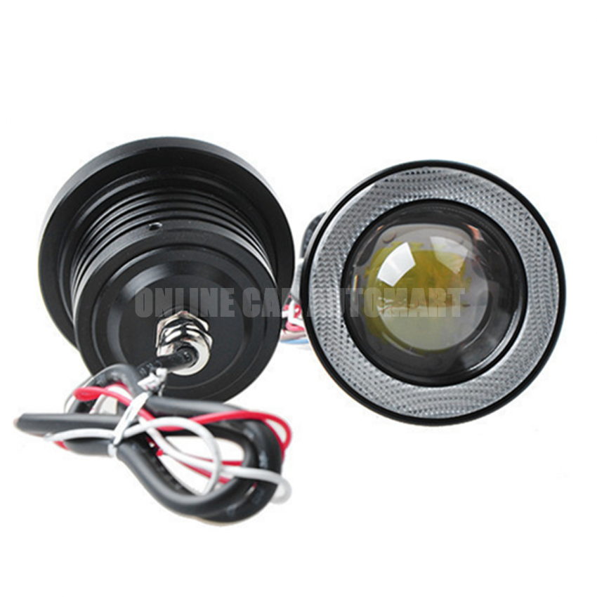 LED 3.5 inch 89mm R500 Universal Angel Eyes Fog Lamp Fog Light - Blue Led