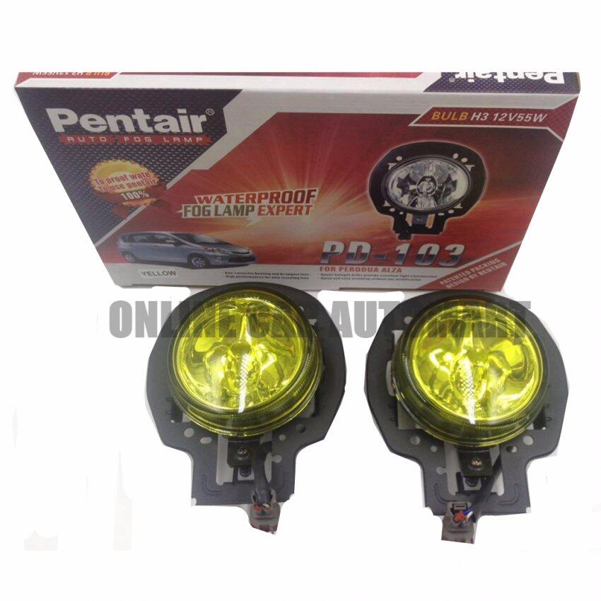 PENTAIR WATERPROOF EXPERT FOG LAMP FOR PERODUA ALZA 2008-2012 (YELLOW)