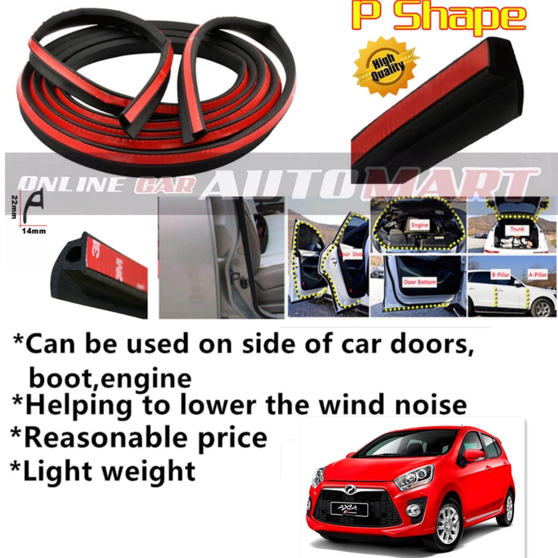 Perodua Axia-SCHEME SILENCE (P Shape) DIY Air Tight Slim Rubber Seal ...