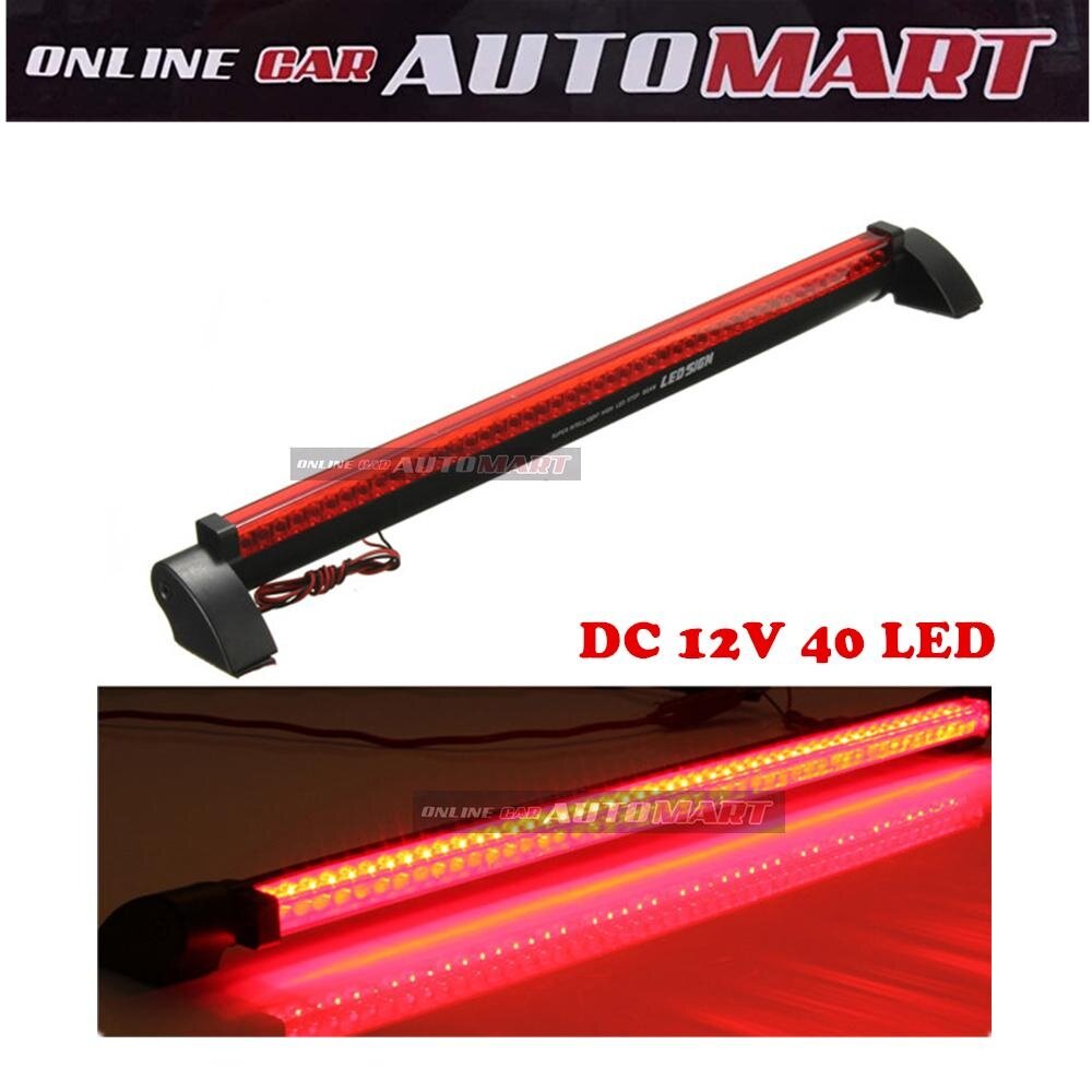 Red Car Auto Third 3RD Brake Light 12V 40 LED High Mount Stop Rear Tail ...