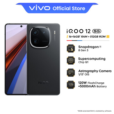 New Arrival | vivo iQOO 12 5G 16GB+16GB EXTENDED RAM+512GB ROM| 1st ...