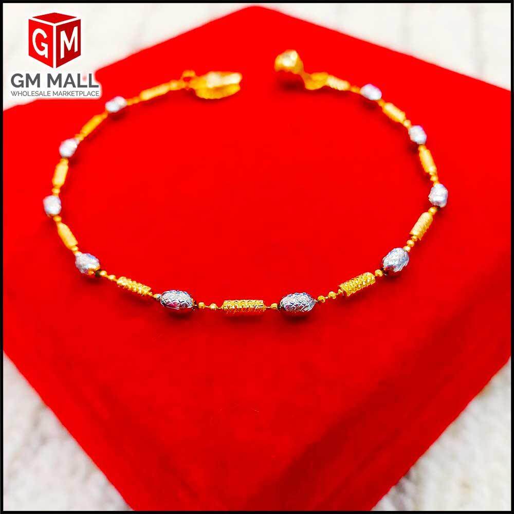 Emas Korea Jewellery - Gelang Tangan Bebola Mix Bujur Gold Plated (EK ...