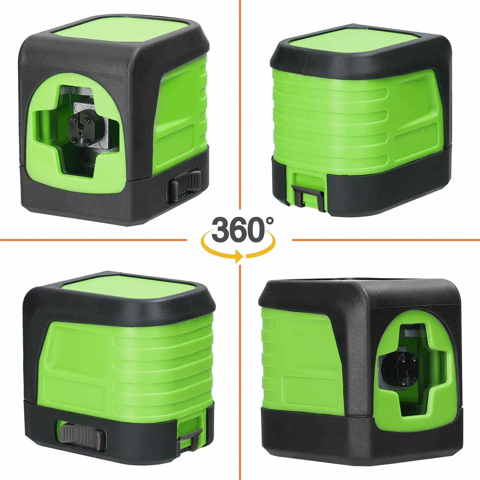 Portable High Brightness 2 Green Lines Laser Level Vertical Horizontal ...