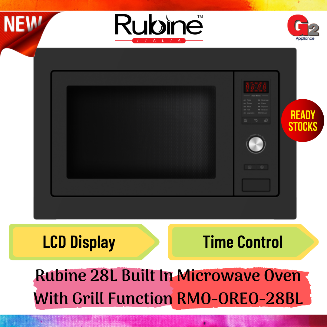 Rubine 28L Built In Microwave Oven With Grill Function RMO-OREO-28BL ...