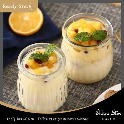 【200ML】 Useful Glass Pudding Bottle Transparent Jar Creative Pudding ...