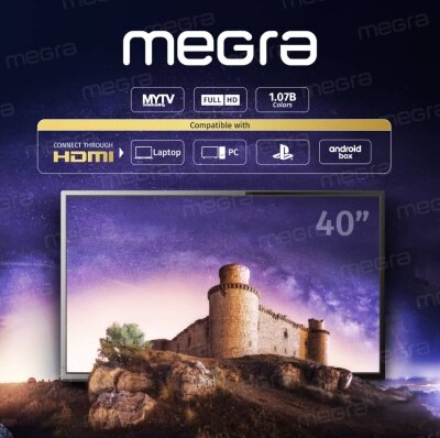 MEGRA TV 40 Inch Led TV Full HD D40XY DVBT2 40" Digital Led Televisyen ...
