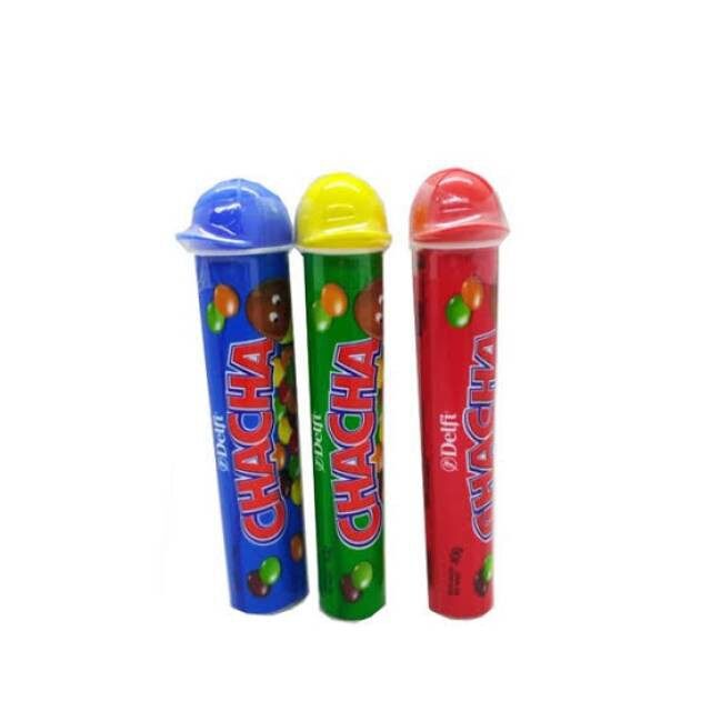[FSC] Delfi CHACHA Mini Tube Milk Choco Beans With Shell 40gm