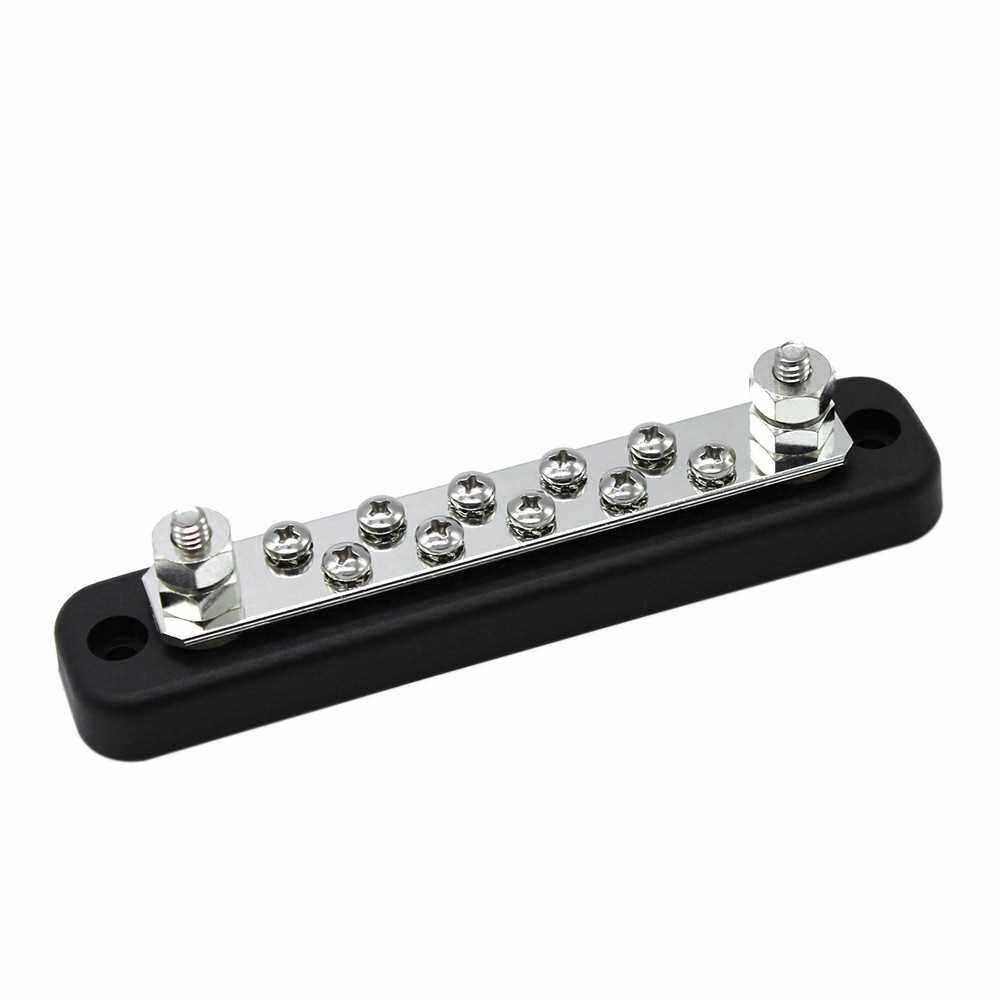 10 Screw Terminal Ground Distribution Block kits Line Buss Bar DC 150A ...
