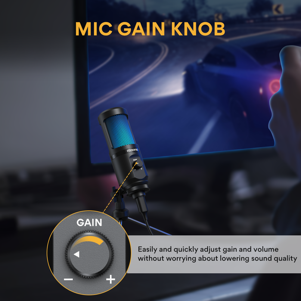 MAONO AU-PM461TR RGB USB Gaming Microphone