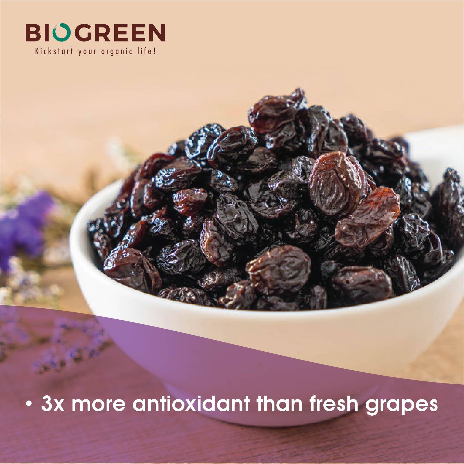 Biogreen Organic Sultana Raisins 190g + 50g (HALAL) | PGMall