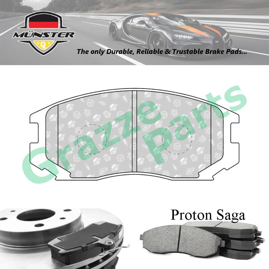 Münster Disc Brake Pad Front for Proton Saga 8V 12V Megavalve 1.3 1.5 ...
