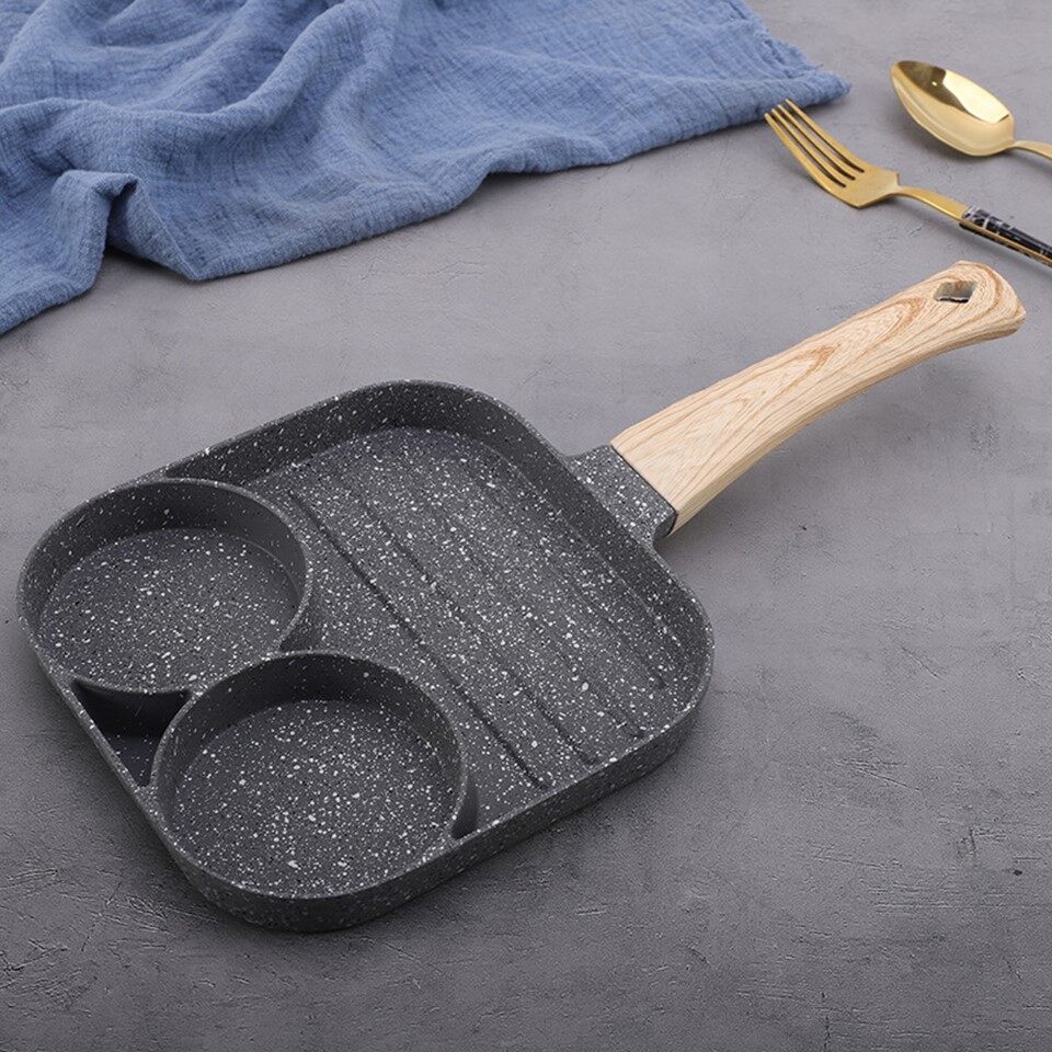 [LOCAL READY STOCKS] Non Stick Flat Frying Pan (3 Hole) Kuali Leper ...