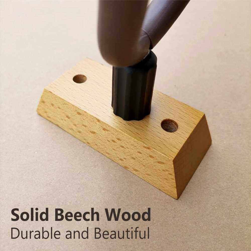 Guitar Hanger Wall Mount Holder Stand Keeper with Solid Beech Wood Base ...