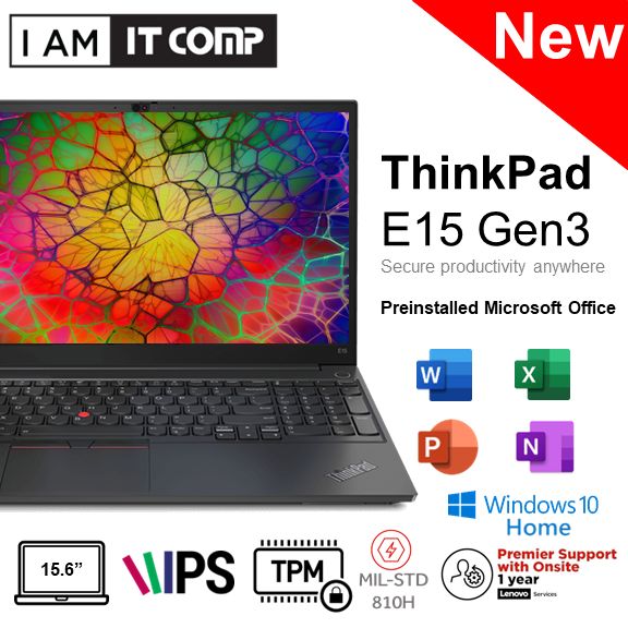 Lenovo ThinkPad E15 Gen 3 20YGS02U00 / 20YGS02T00 15.6: FHD Laptop ( Ryzen5,Ryzen7/8GB/512GB SSD ...