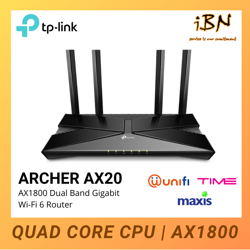 TP-Link Archer AX20 - AX1800 Dual-Band Wi-Fi 6 Router
