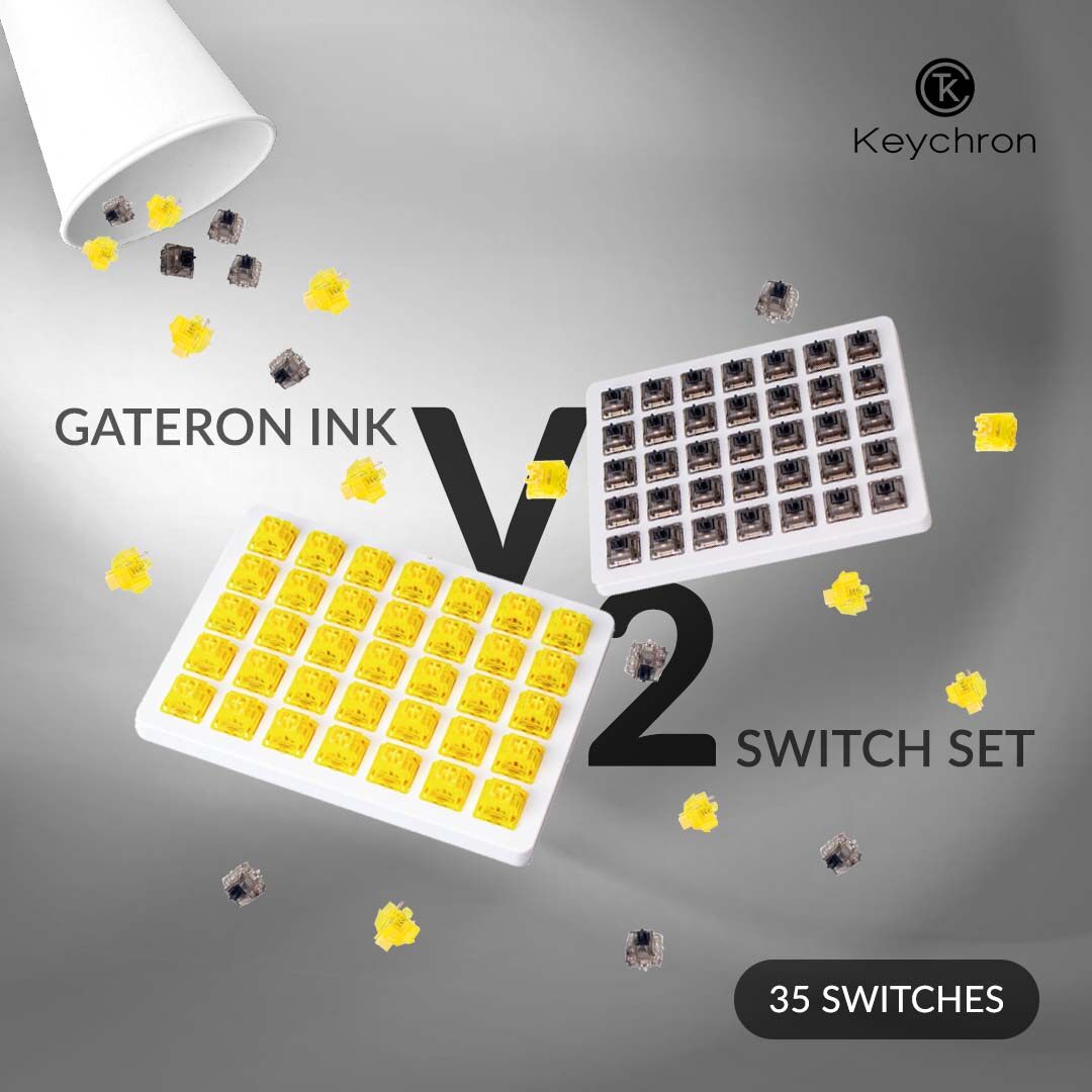 Keychron Gateron Ink V2 Switch Set for K2, K4, K6, K8, K10, K12, K14, C1, C2, Q1, Q2 ( 35 Switches )